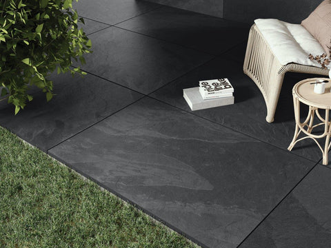 Eclipse Black Outdoor Tiles UK 2cm Porcelain | Axar Tiles